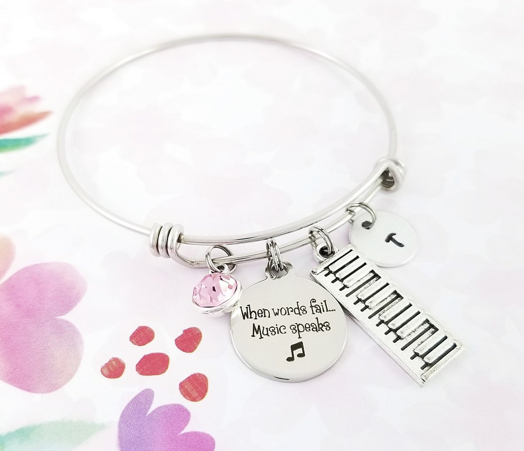 Piano Bracelet - Piano Bangle - Music Bracelet - Musician Bracelet ...
