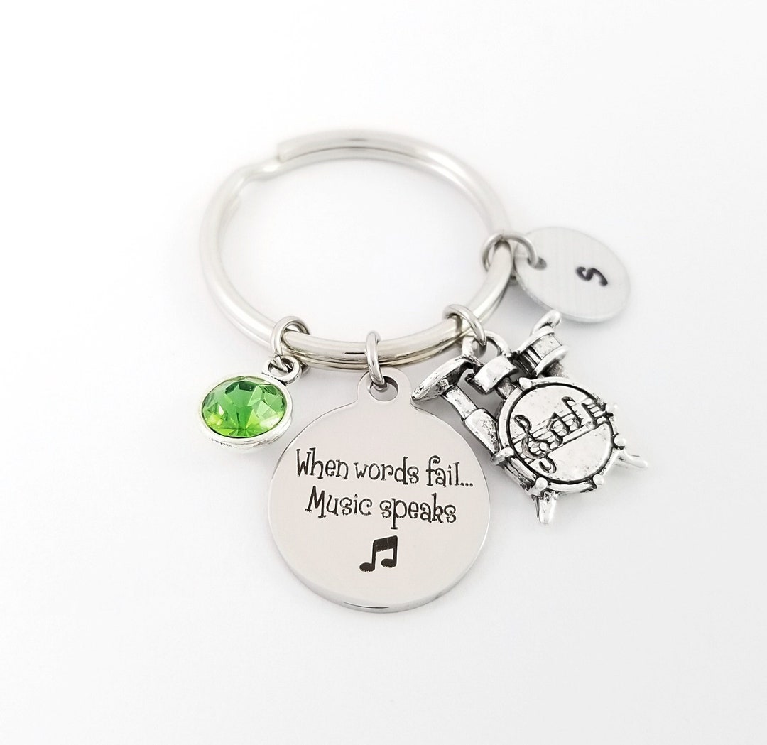 Drum Set Keychain - Drummer Keychain - Percussion Keychain - Band Gift ...