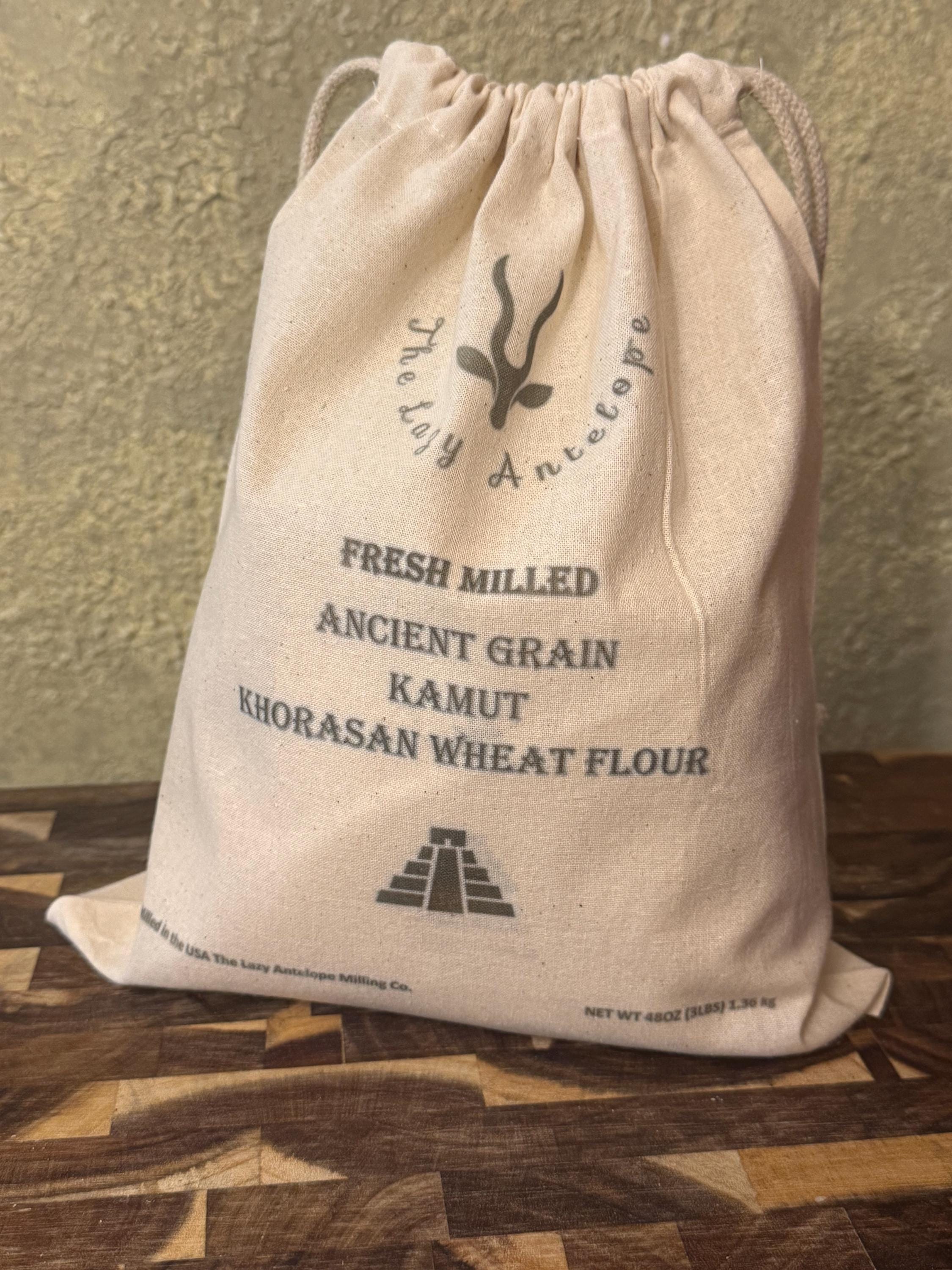 Freshly Milled 100% Kamut Khorasan Wheat Flour NET WT 48OZ (3LBS) 1.36 ...