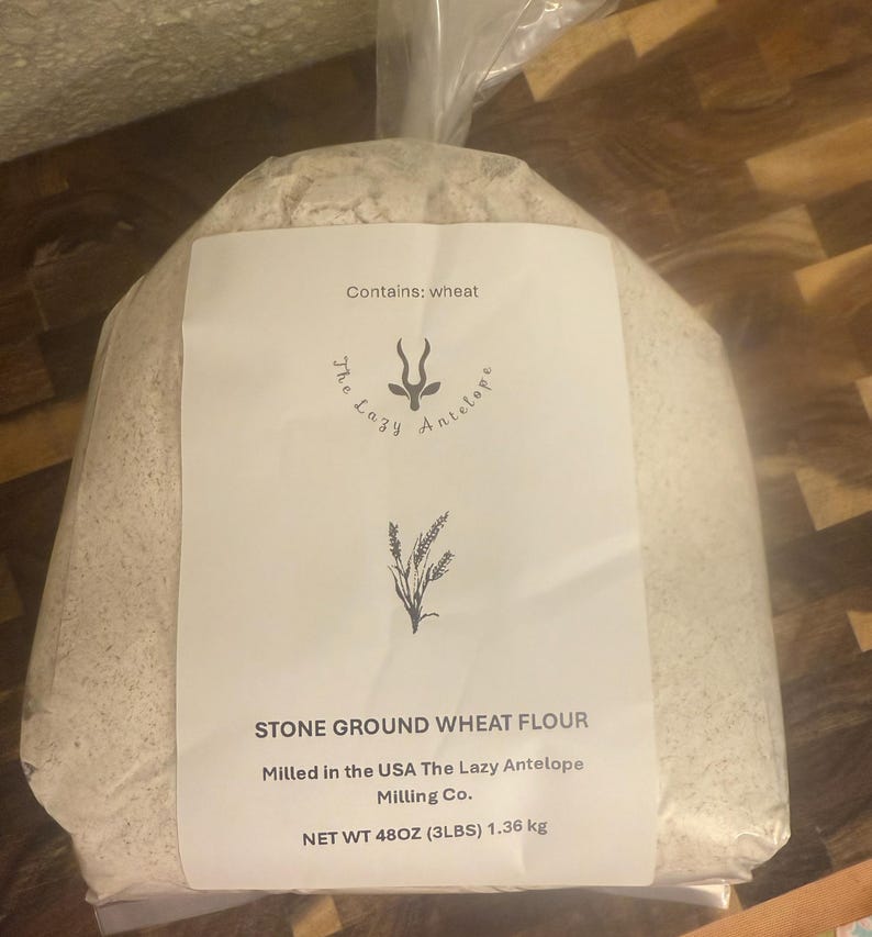 Freshly Milled Stone Ground Wheat Flour NET WT 48OZ (3LBS) 1.36 Kg - Etsy