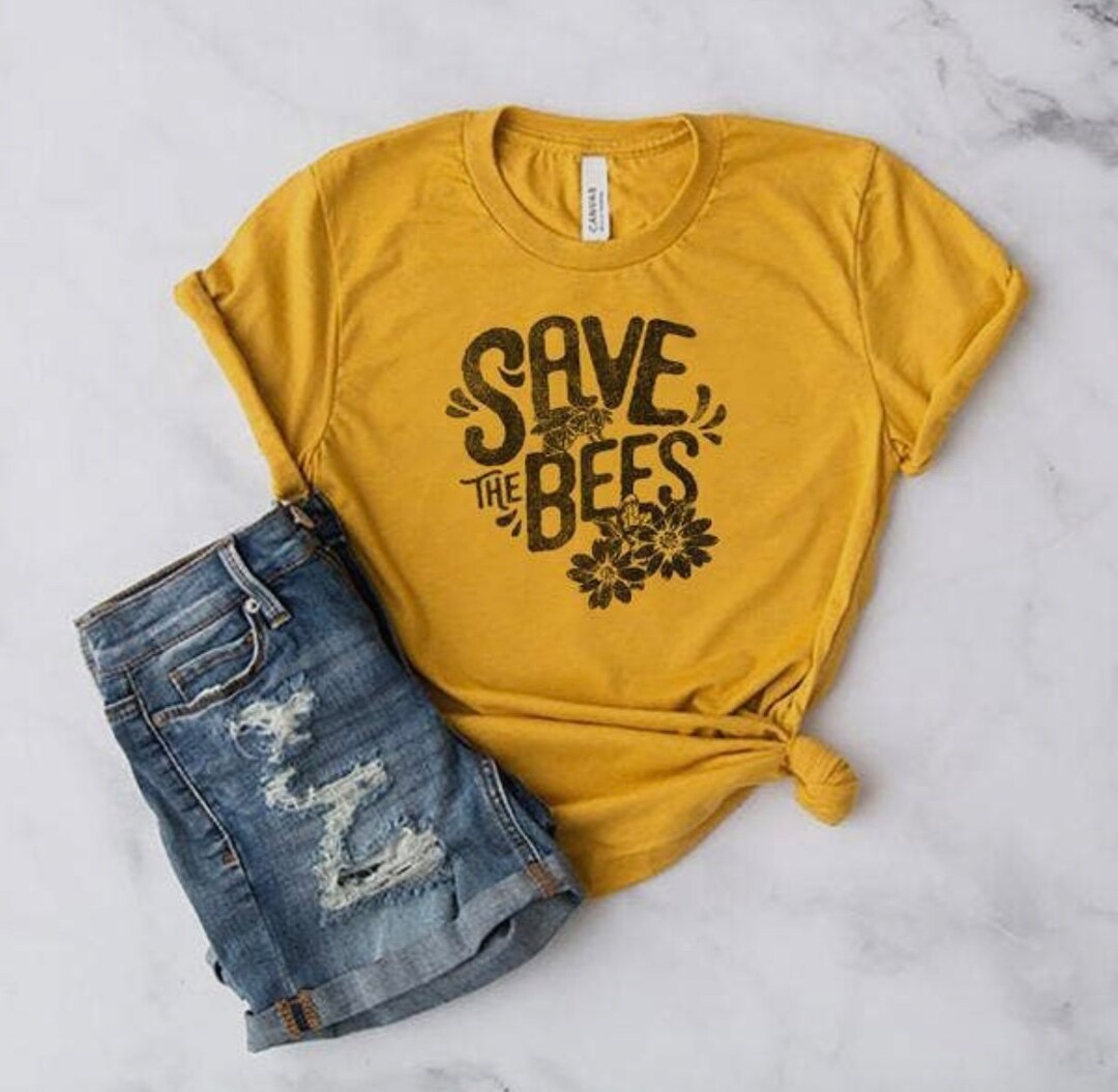 Camiseta Save the Bees - Etsy España