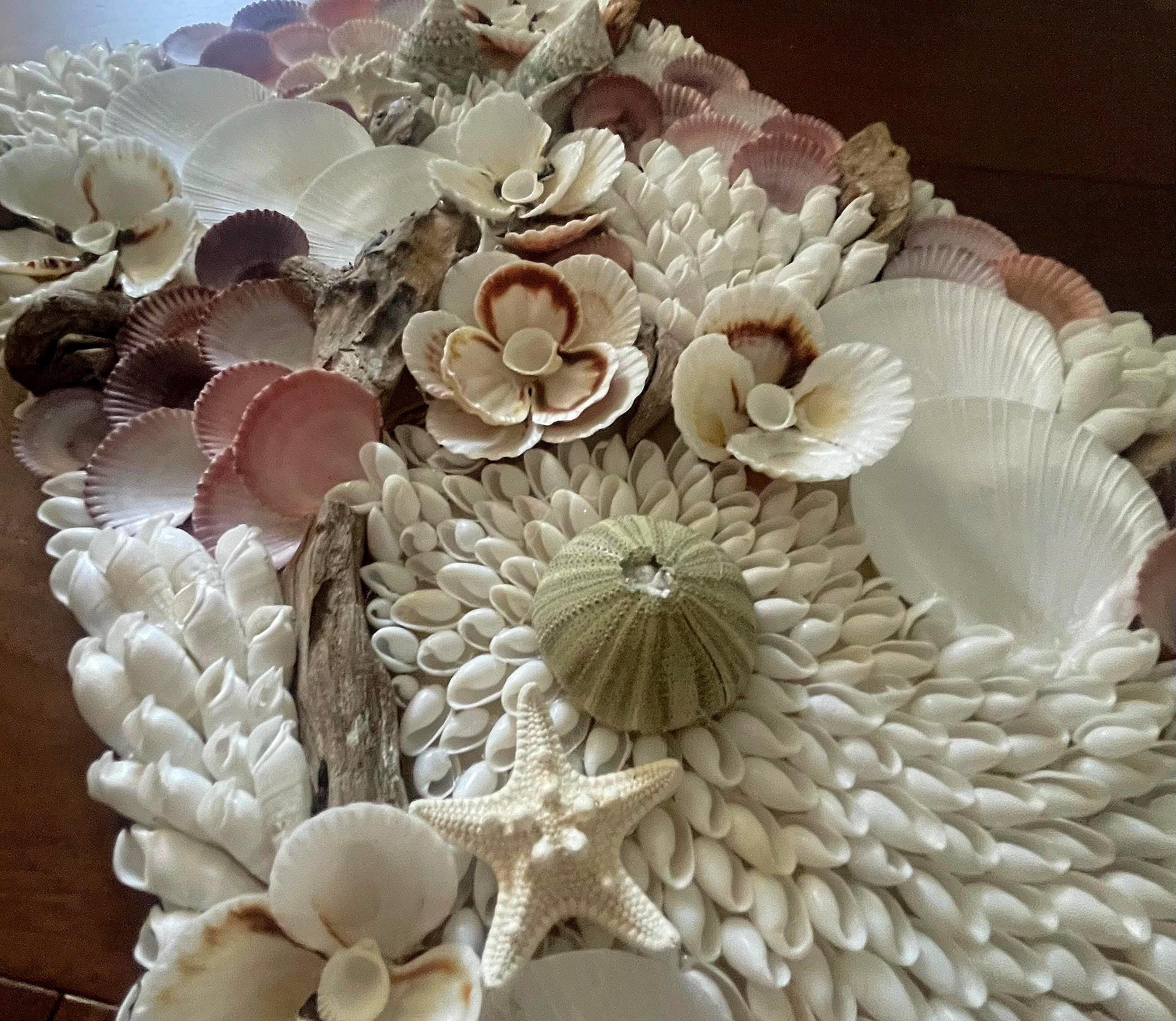 Ocean Floor Zen Sculpture - Seashell Wall Panel- Driftwood Shell ...