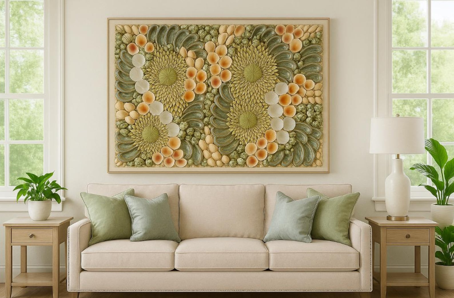 Natural Seashell Wall Panel – “deep Sea Coral Reef” Natural Shell ...