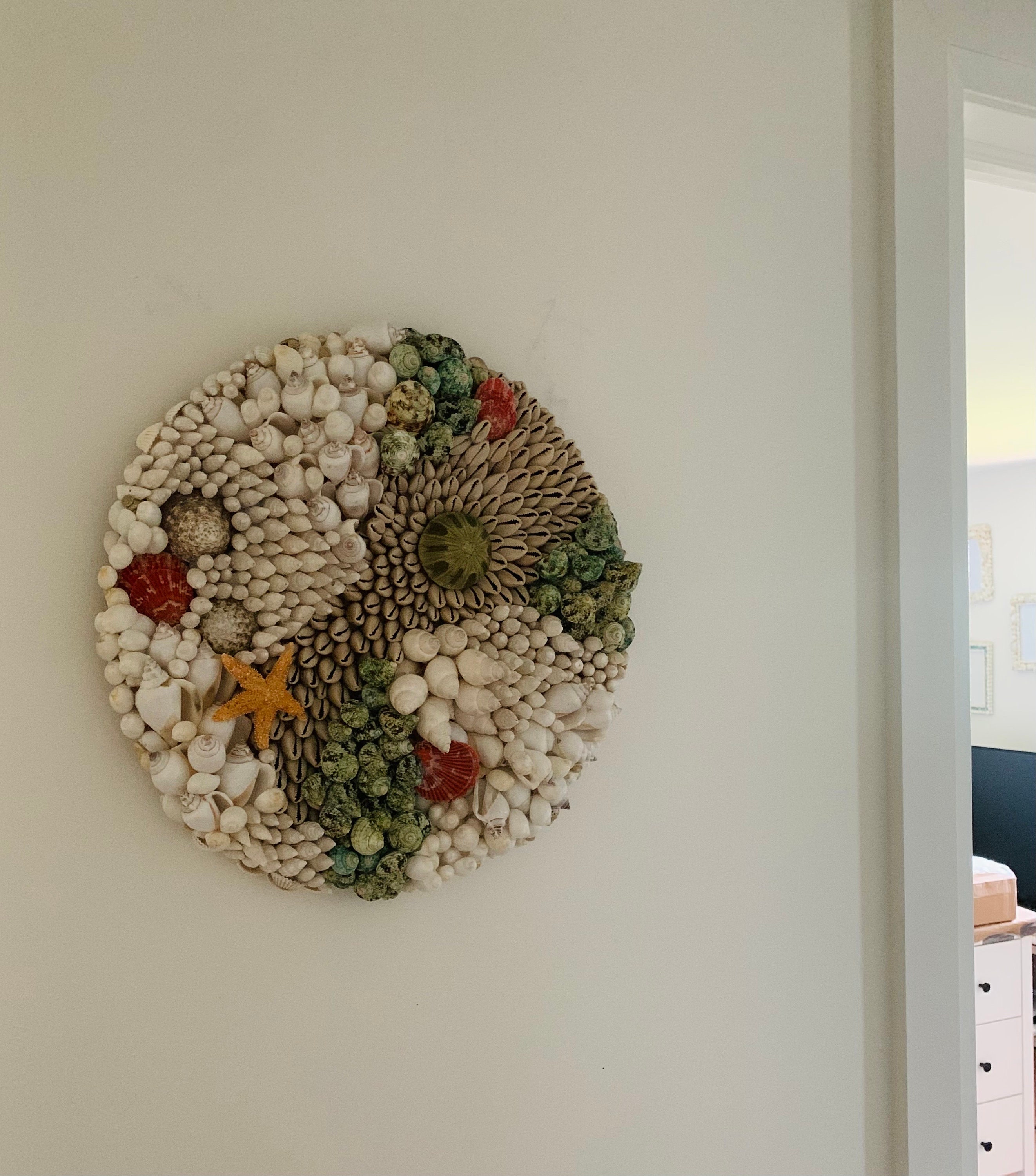 Seashell Mural DEEP SEA CORALREEF Natural Sea Shells Urchins Starfish ...