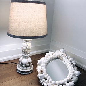 EMMA SEASHELL MIRROR Natural Sea Shell Mirror Adorned With White and ...