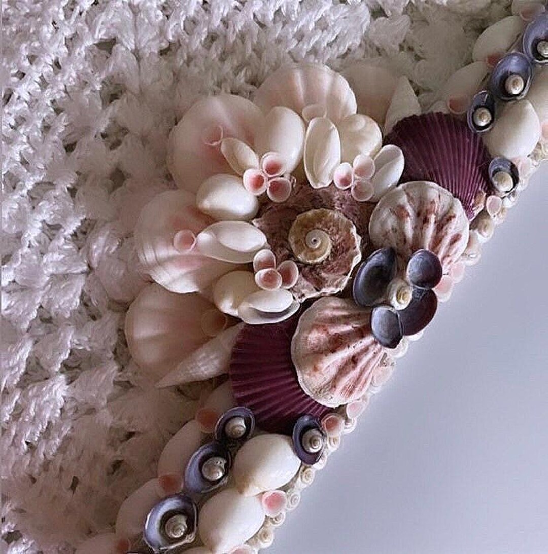 Mermaid Seashell Picture Frame, Natural Coastal Decor - Etsy