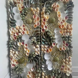 Sea Shell Wall Panels- Full Wall Mosaics All Natural Seashells Urchins ...