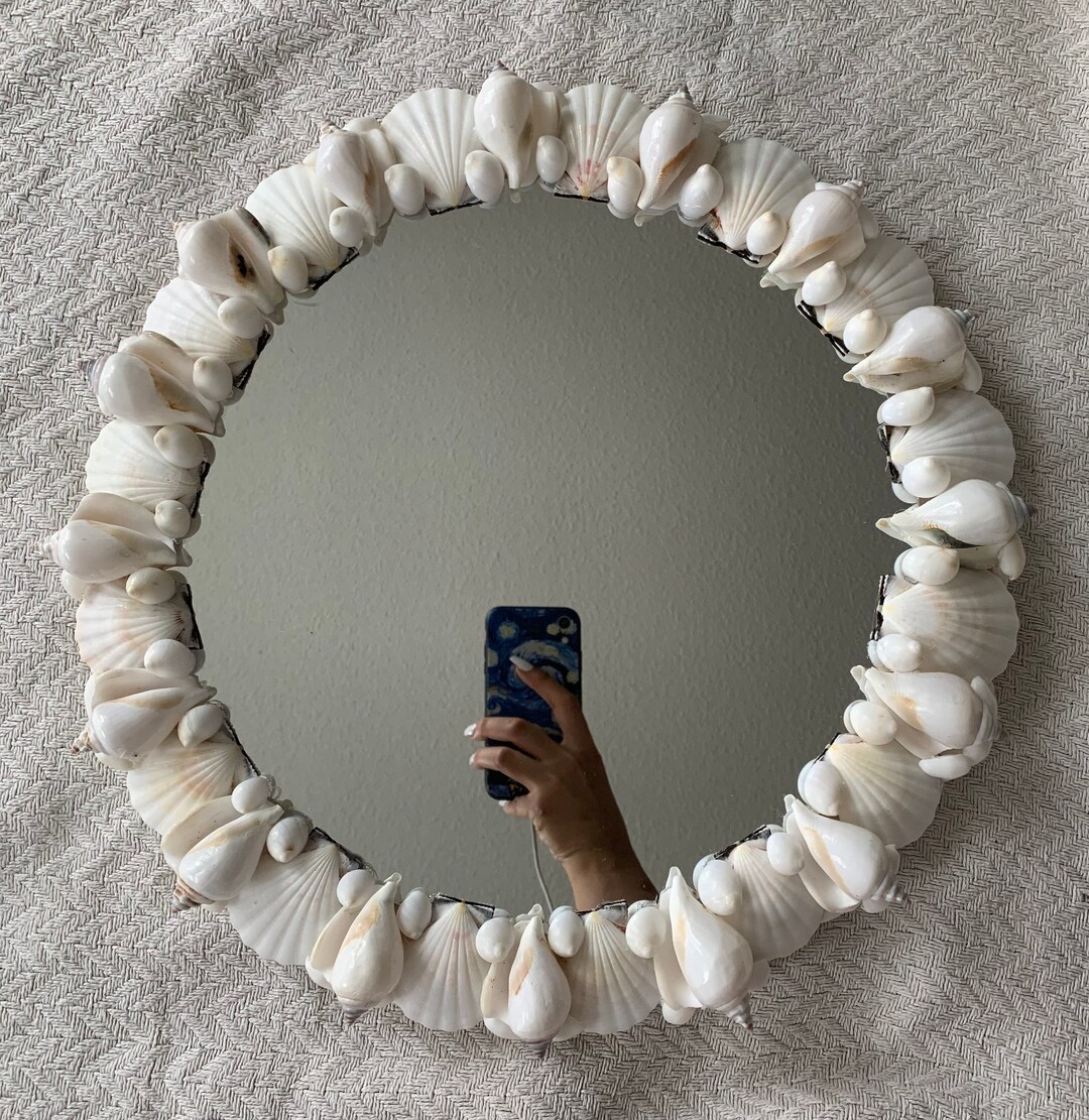 Seashell Mirror bella Mirrorall Natural White and Rare Sea - Etsy