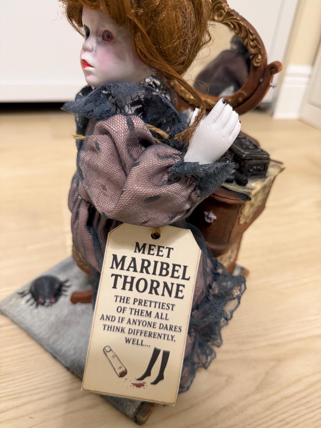 CREEPY DOLL Sitting at Vanity/maribel Thorne/horror Doll/ Gothic ...