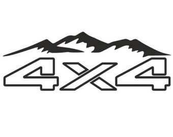 4x4 Mountain Decal - Etsy