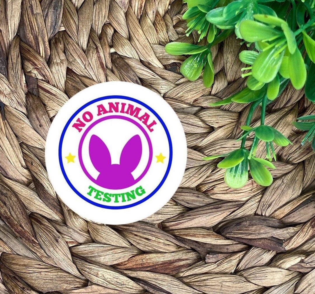 No Animal Testing Sticker Animal Lover Sticker Cute - Etsy