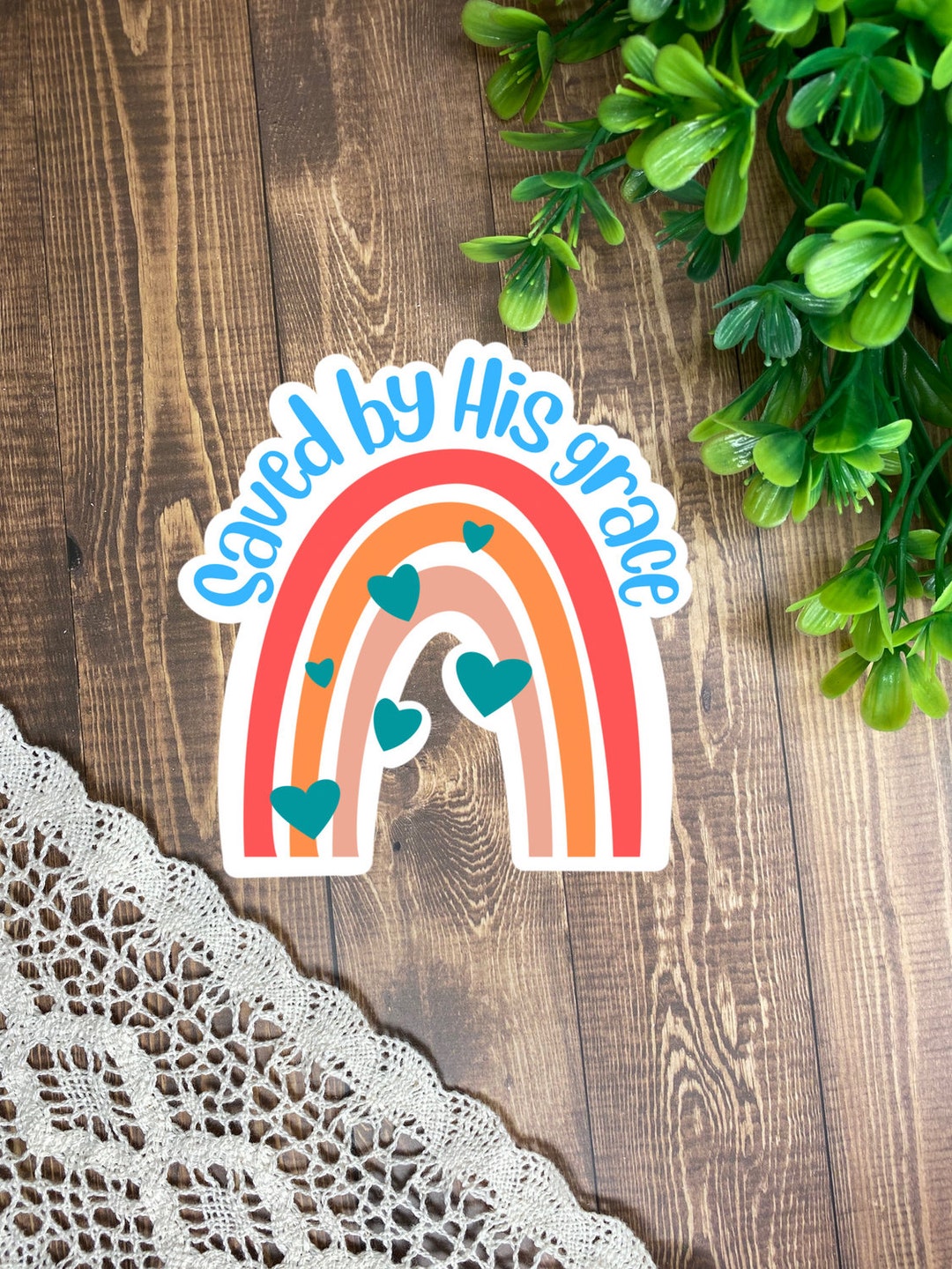 Saved by His Grace Sticker Jesus Stickers Love Stickers - Etsy