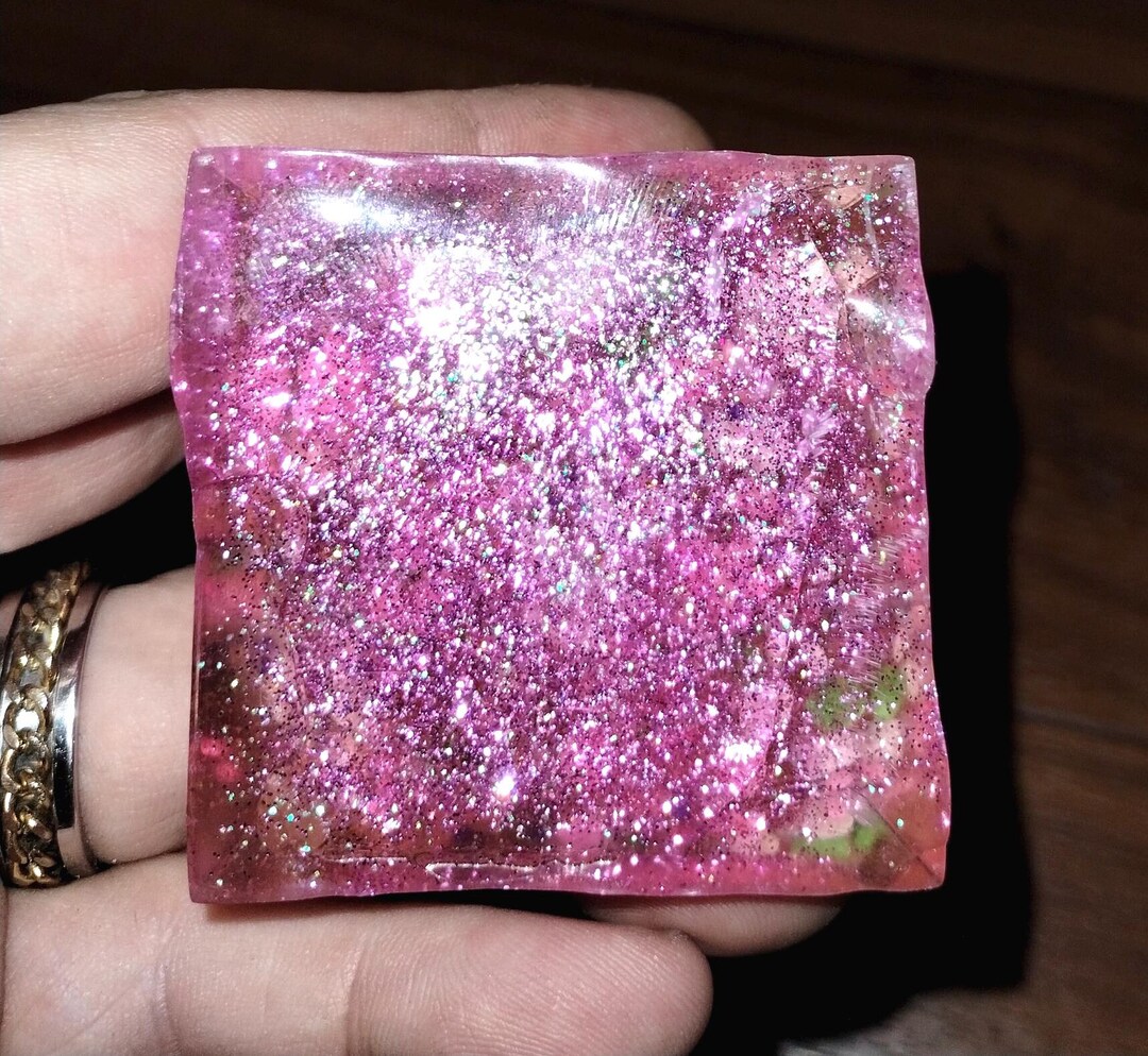 Resin Pyramid With Pink Glitter and Real Sprinkles - Etsy