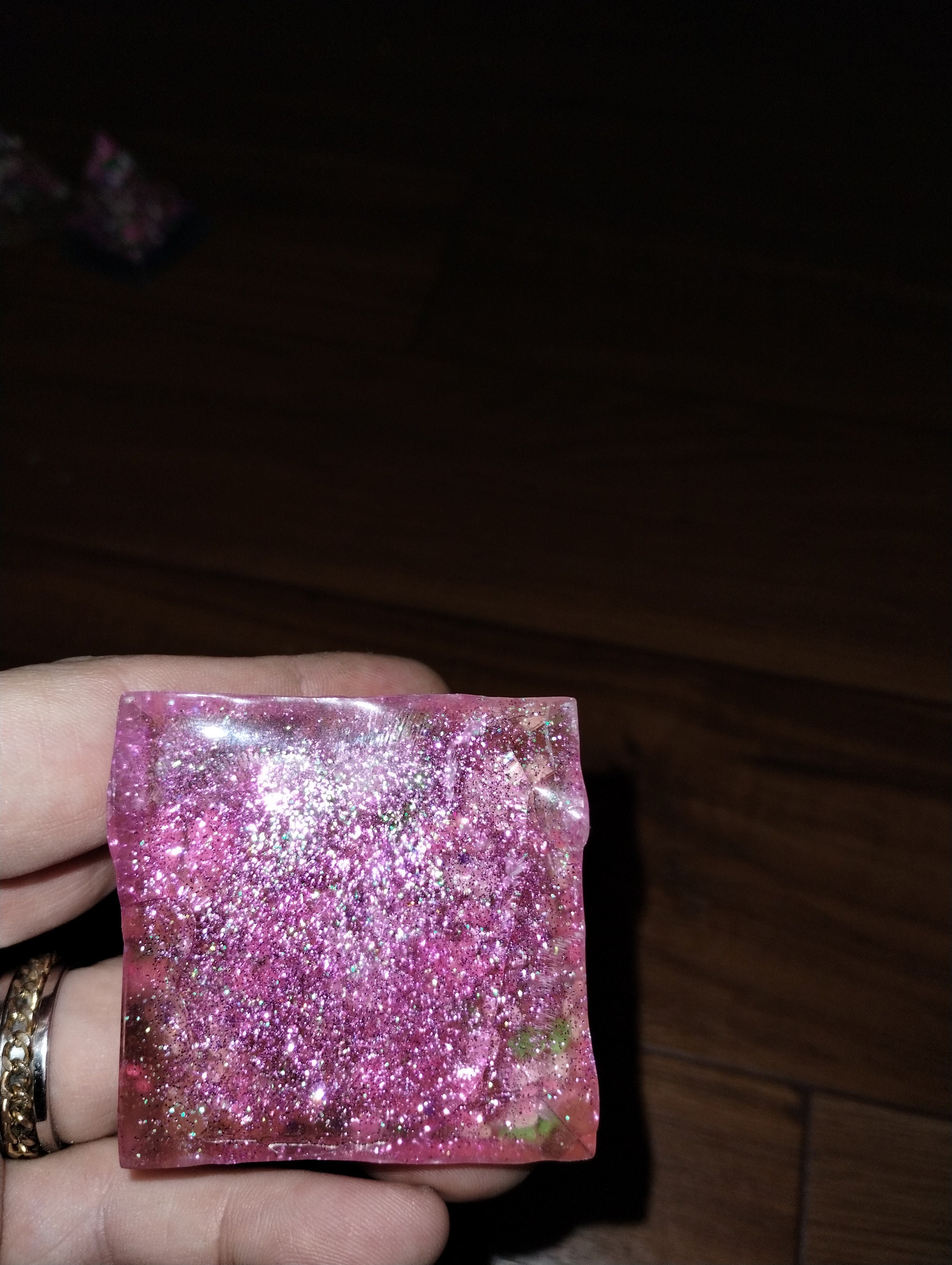 Resin Pyramid With Pink Glitter and Real Sprinkles - Etsy
