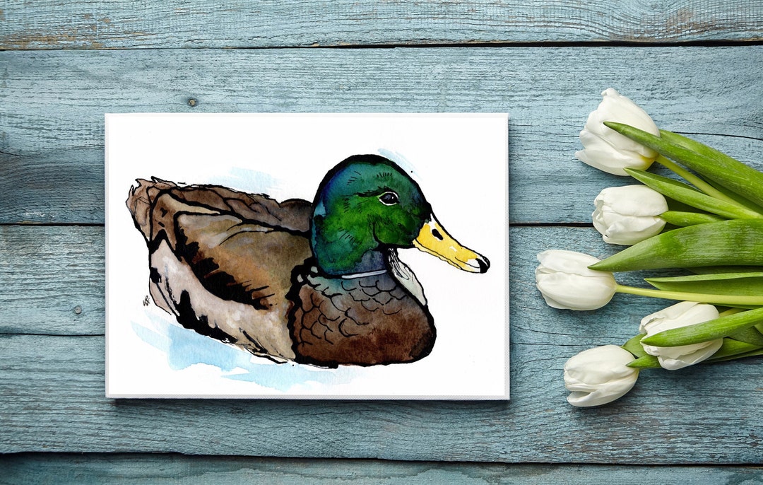 Duck Greeting Card, Birthday Card, Thank You Card, Special Card, Duck ...