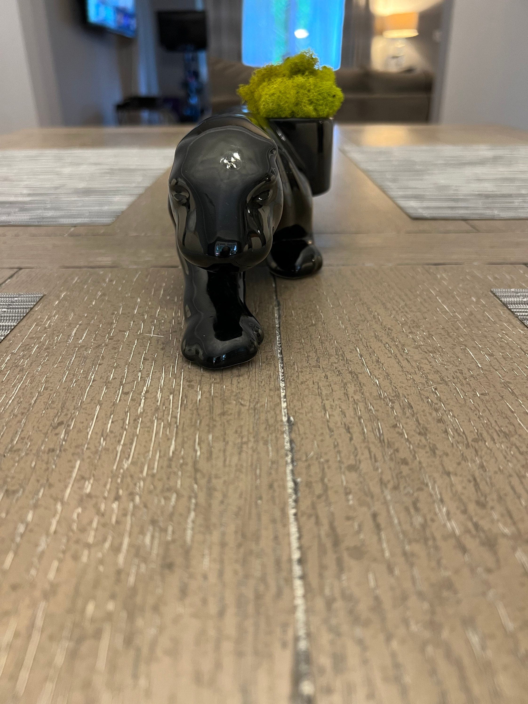 Vintage Ceramic Black Panther Figurine and Planter - Etsy