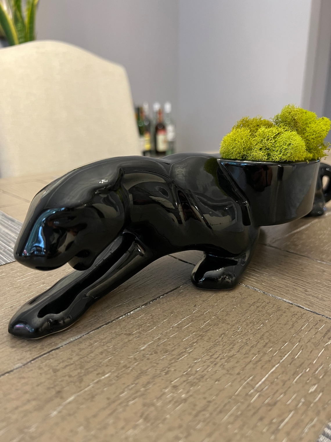 Vintage Ceramic Black Panther Figurine and Planter - Etsy