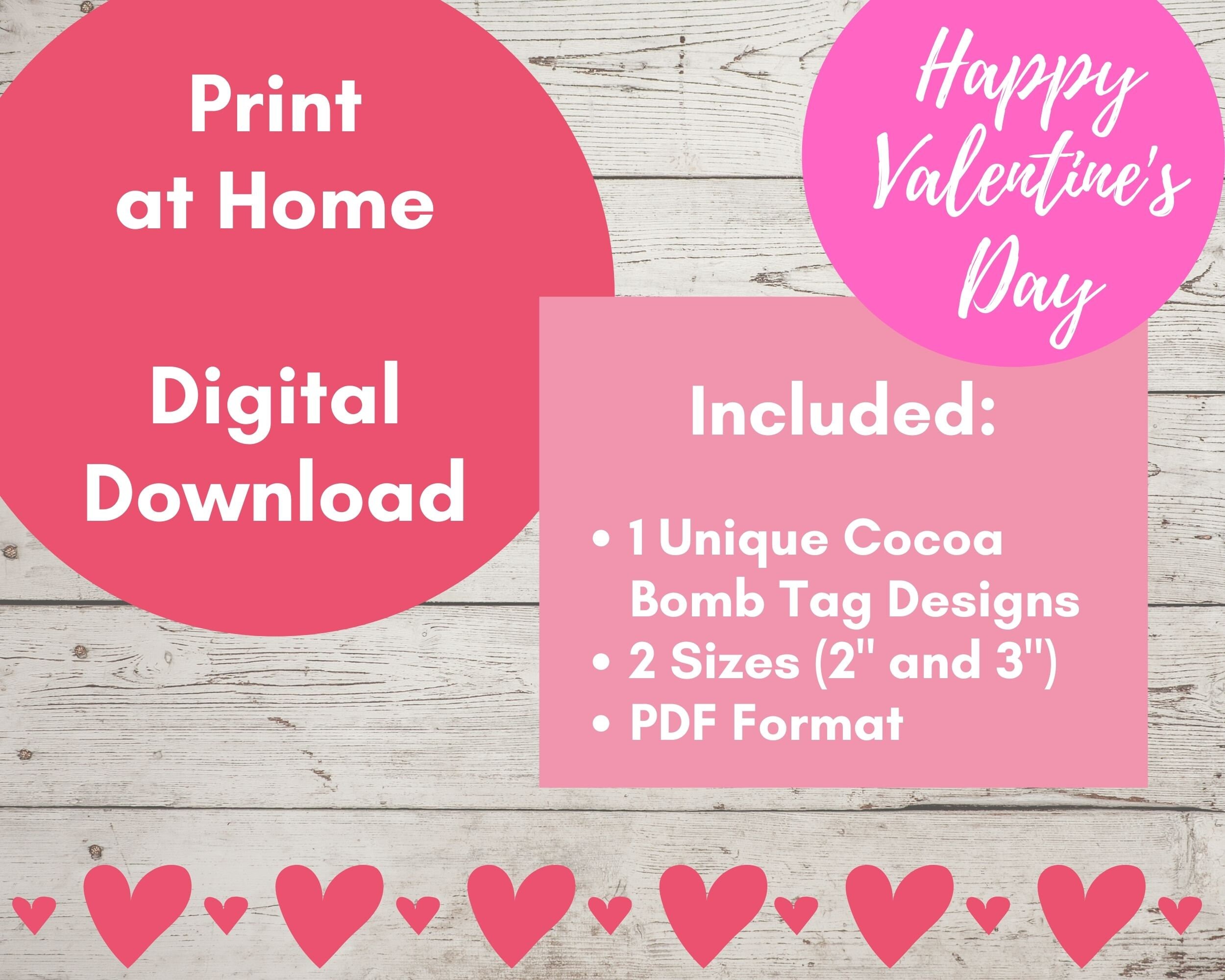 Hot Cocoa Bomb Tags, You Are the Bomb Valentine Tag, Valentine Gnome ...