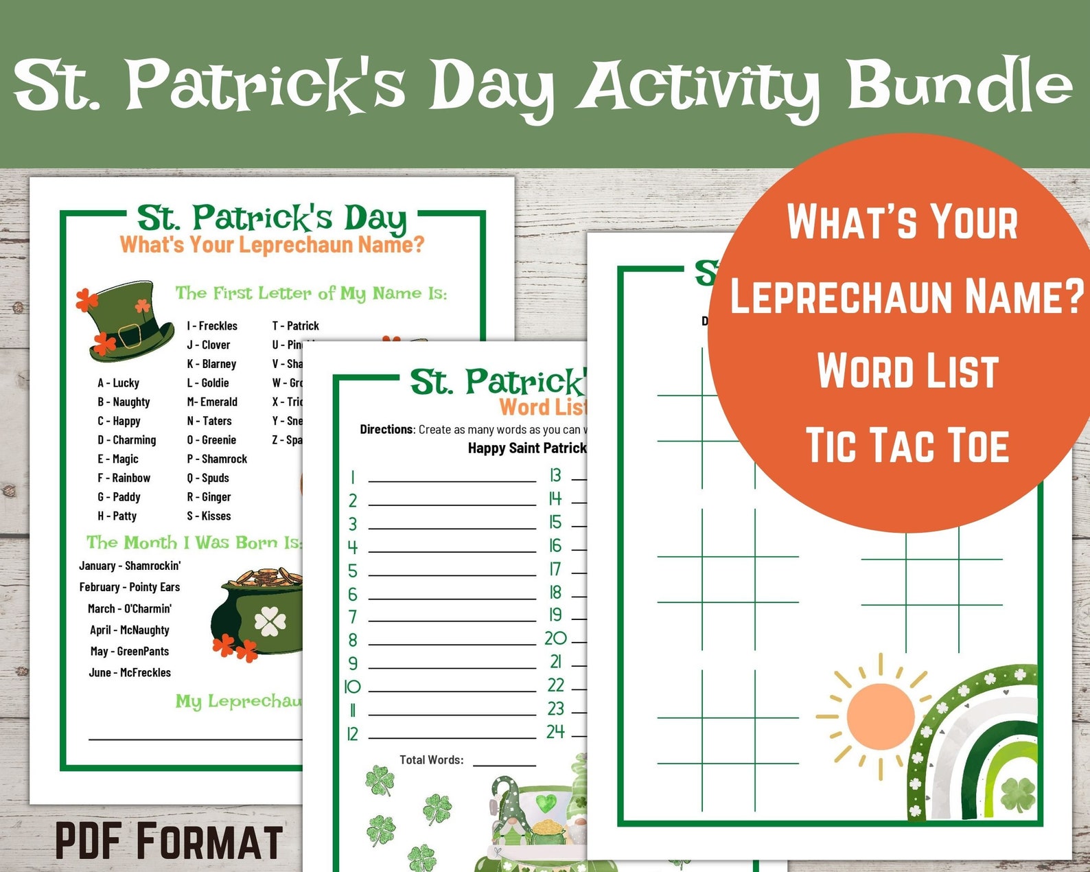 St. Patrick's Day Activity Bundle for Kids - Who is Most Like a ...