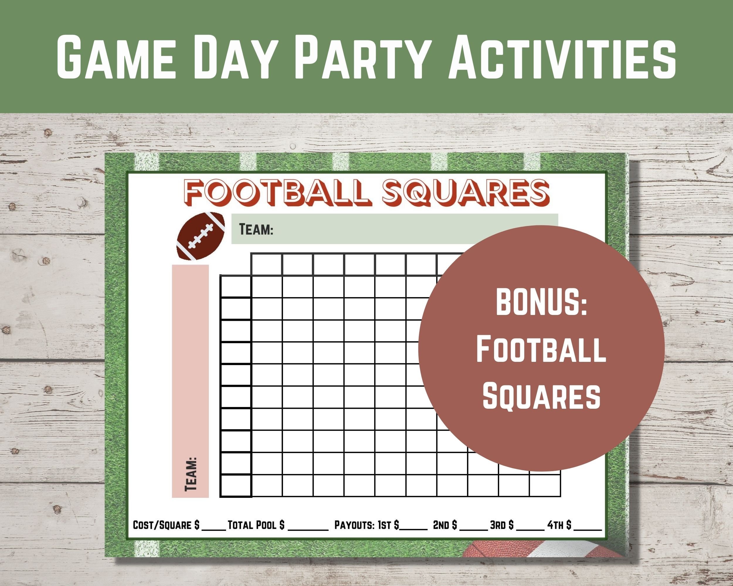 Football Party Games With Commercial Bingo, Emoji Pictionary, Drinking ...
