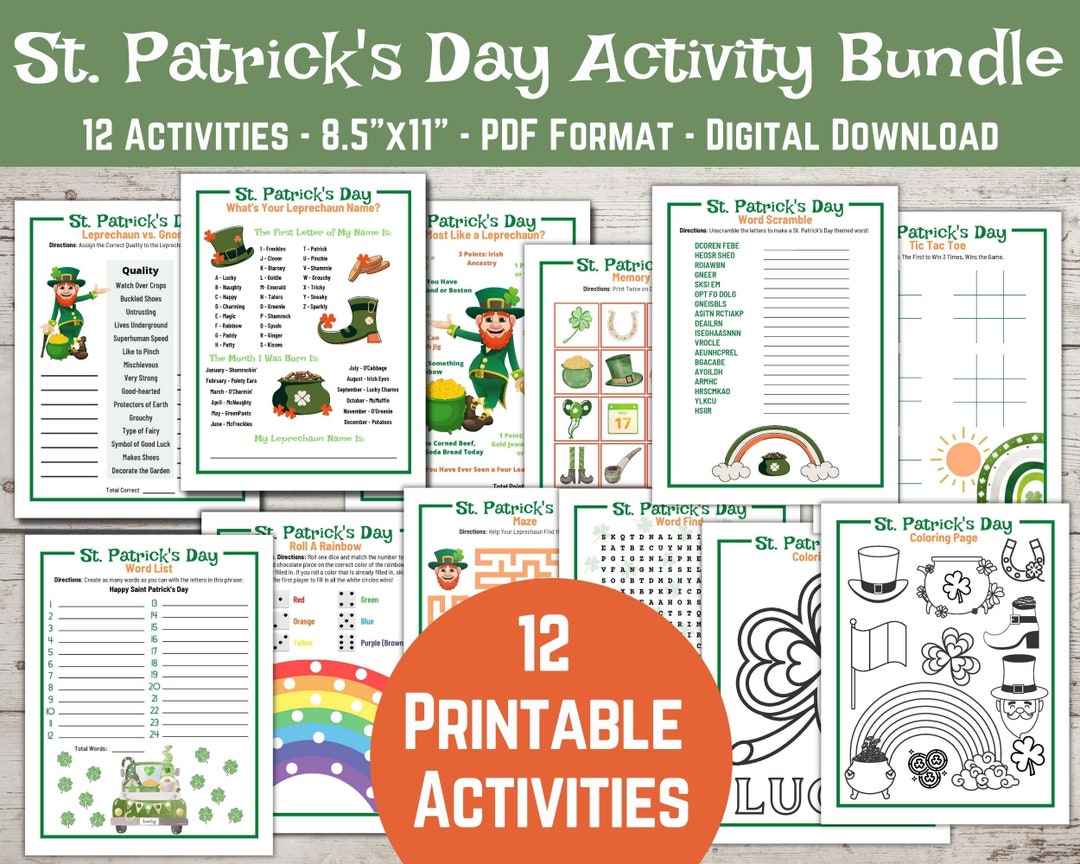 St. Patrick's Day Activity Bundle for Kids - Who is Most Like a ...