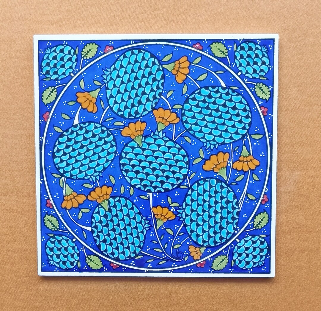 Textured Mosaic Blue Unique Spanish Tile Moorish Tiles English Tiles ...