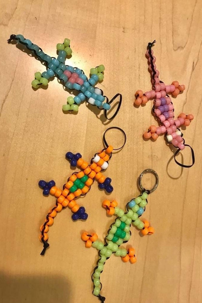 Beaded Lizard Keychain - Etsy