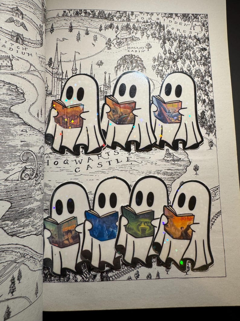 Ghost Reading Harry Potter and the Deathly Hallows - Etsy