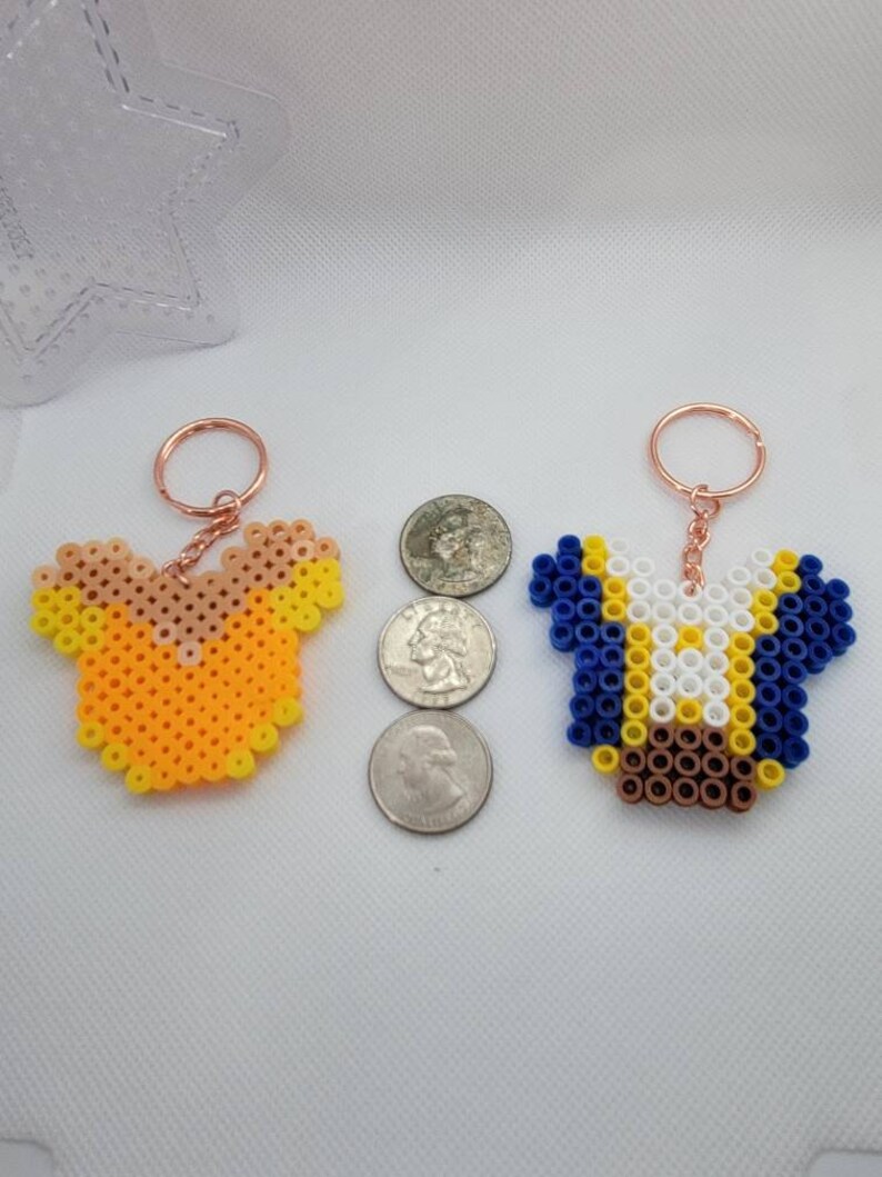 Disney Couples Perler Beads Key Chains - Etsy