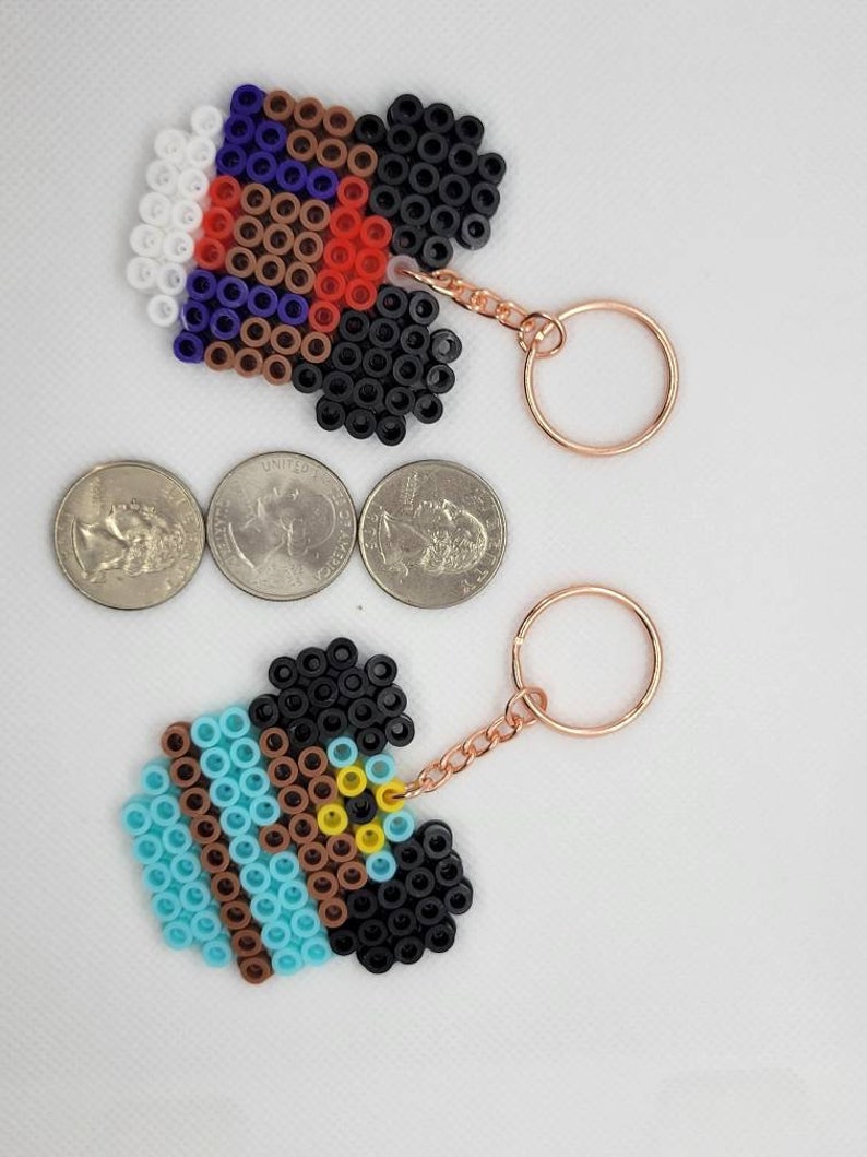 Disney Couples Perler Beads Key Chains - Etsy