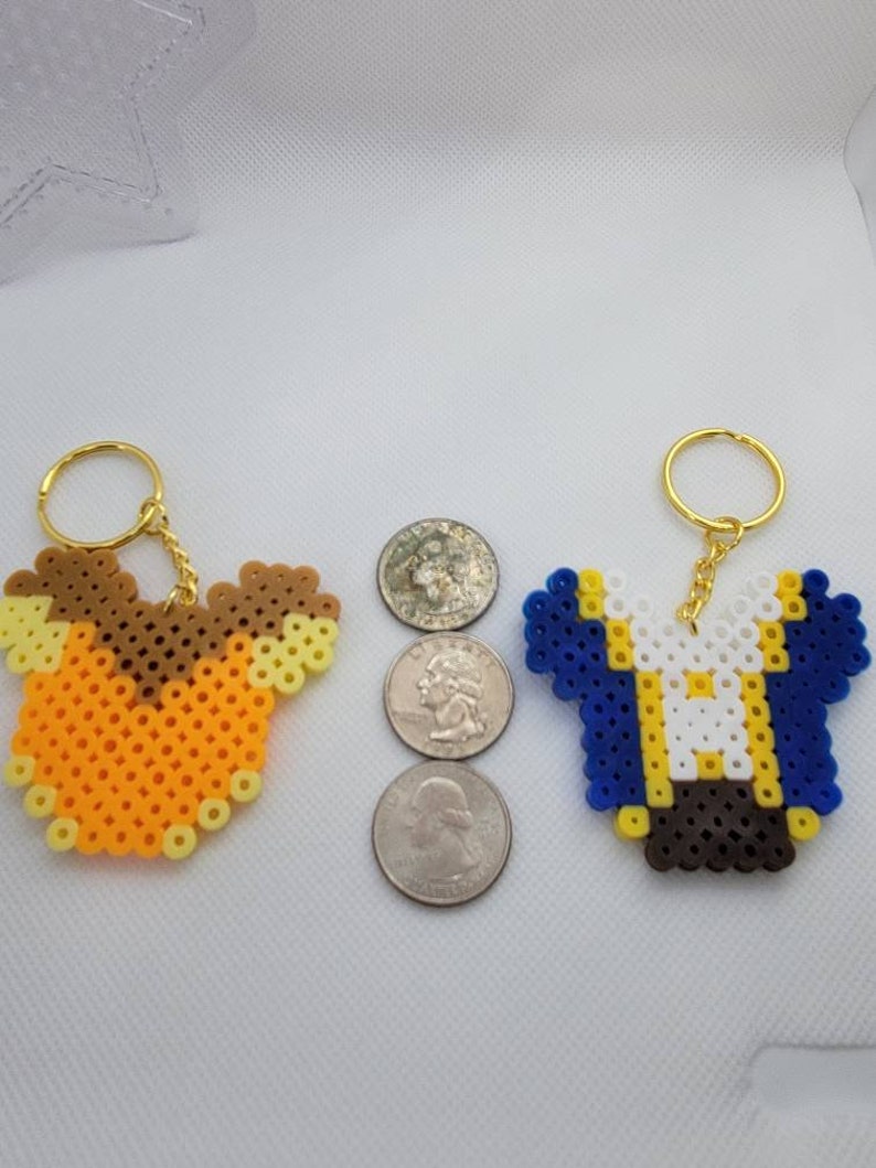 Disney Couples Perler Beads Key Chains - Etsy