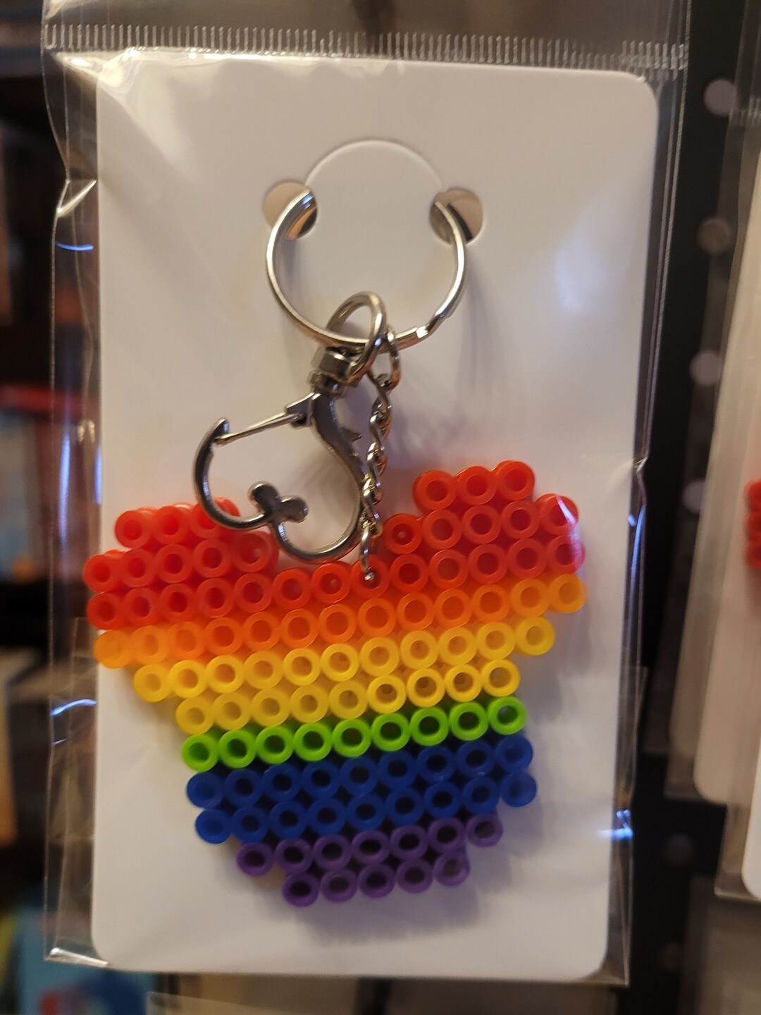 Rainbow Keychains Perler Beads - Etsy