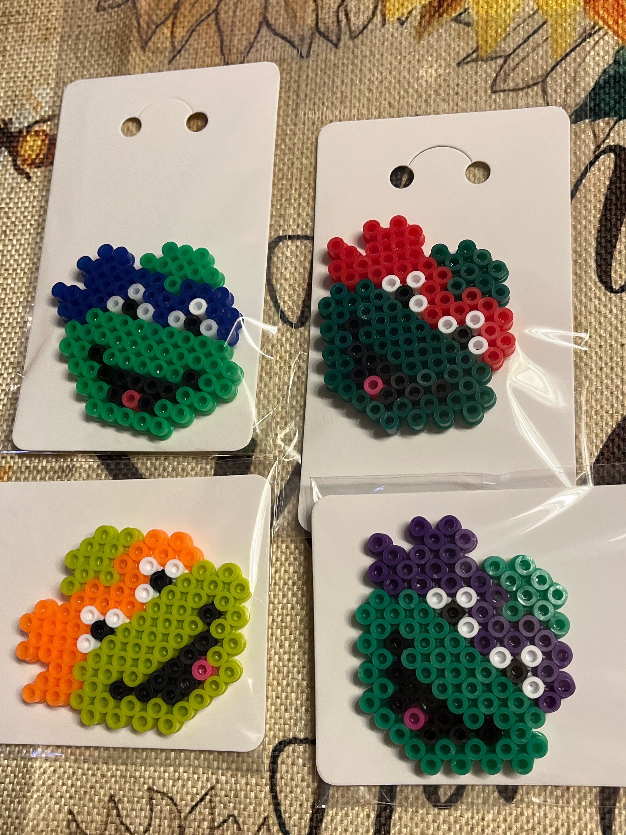Teenage Mutant Ninja Turtles Perler Bead Magnets - Etsy