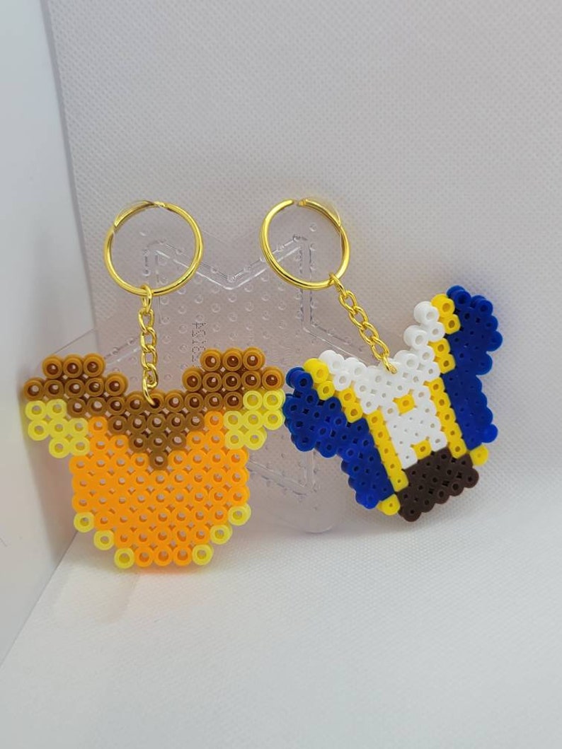 Disney Couples Perler Beads Key Chains - Etsy