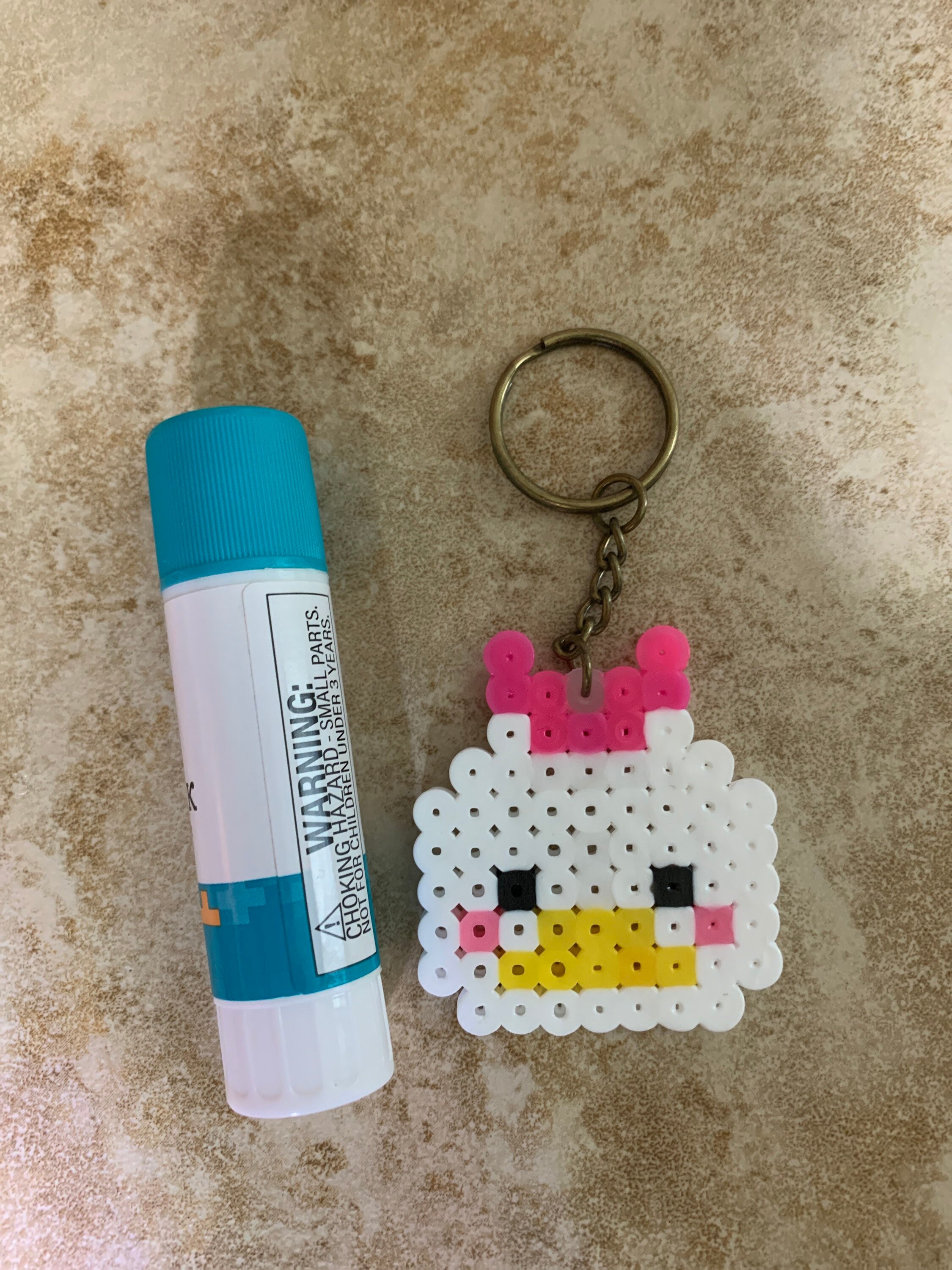 Disney Minnie and Daisy Perler Bead Keychains - Etsy