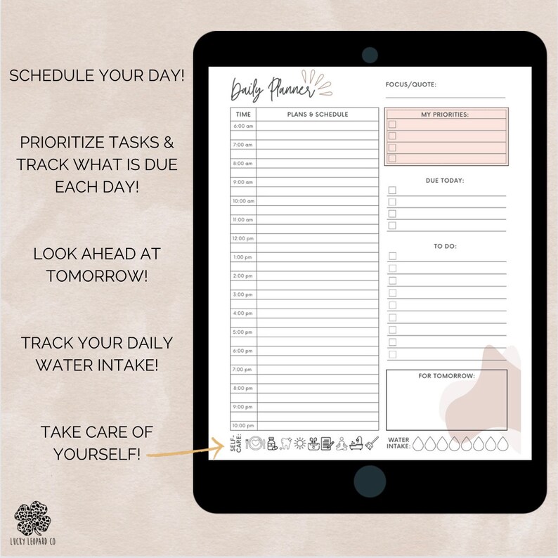 EDITABLE DAILY PLANNER, Goodnotes Planner, iPad Planner, Digital ...