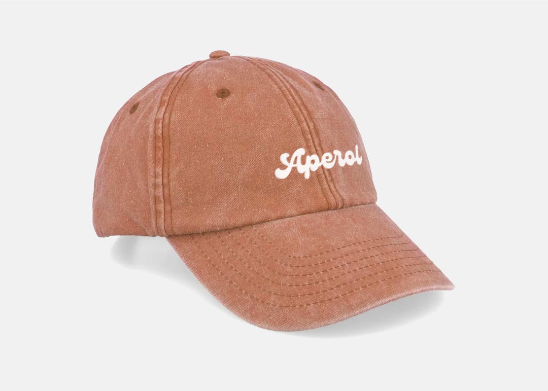 APEROL SPRITZ Embroidered Cap | Vintage Dad Cap | Orange Washed Cap ...