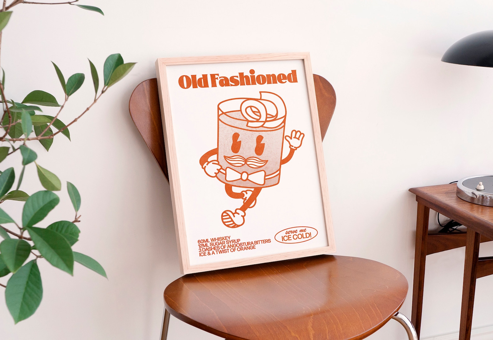 OLD FASHIONED Print A4 A3 A2 Retro Cocktail Wall Art - Etsy UK