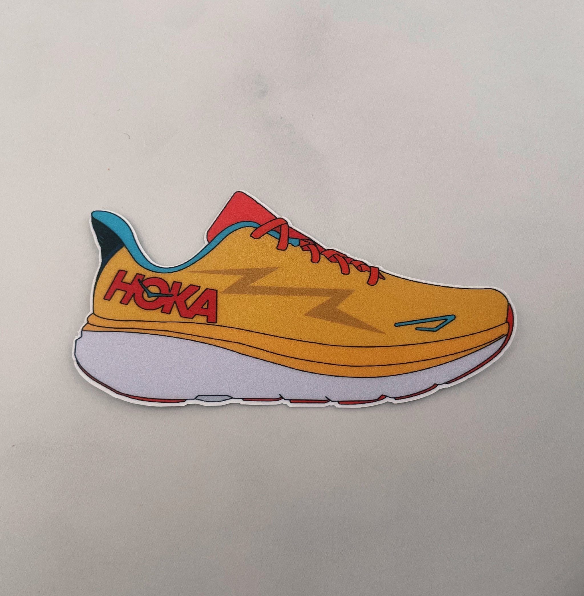 Hoka Sneaker Sticker [yellow] - Etsy