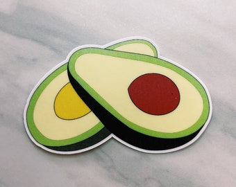 Avocado Sticker Avocado Art Vegan Stickers Waterbottle Stickers Avocado ...