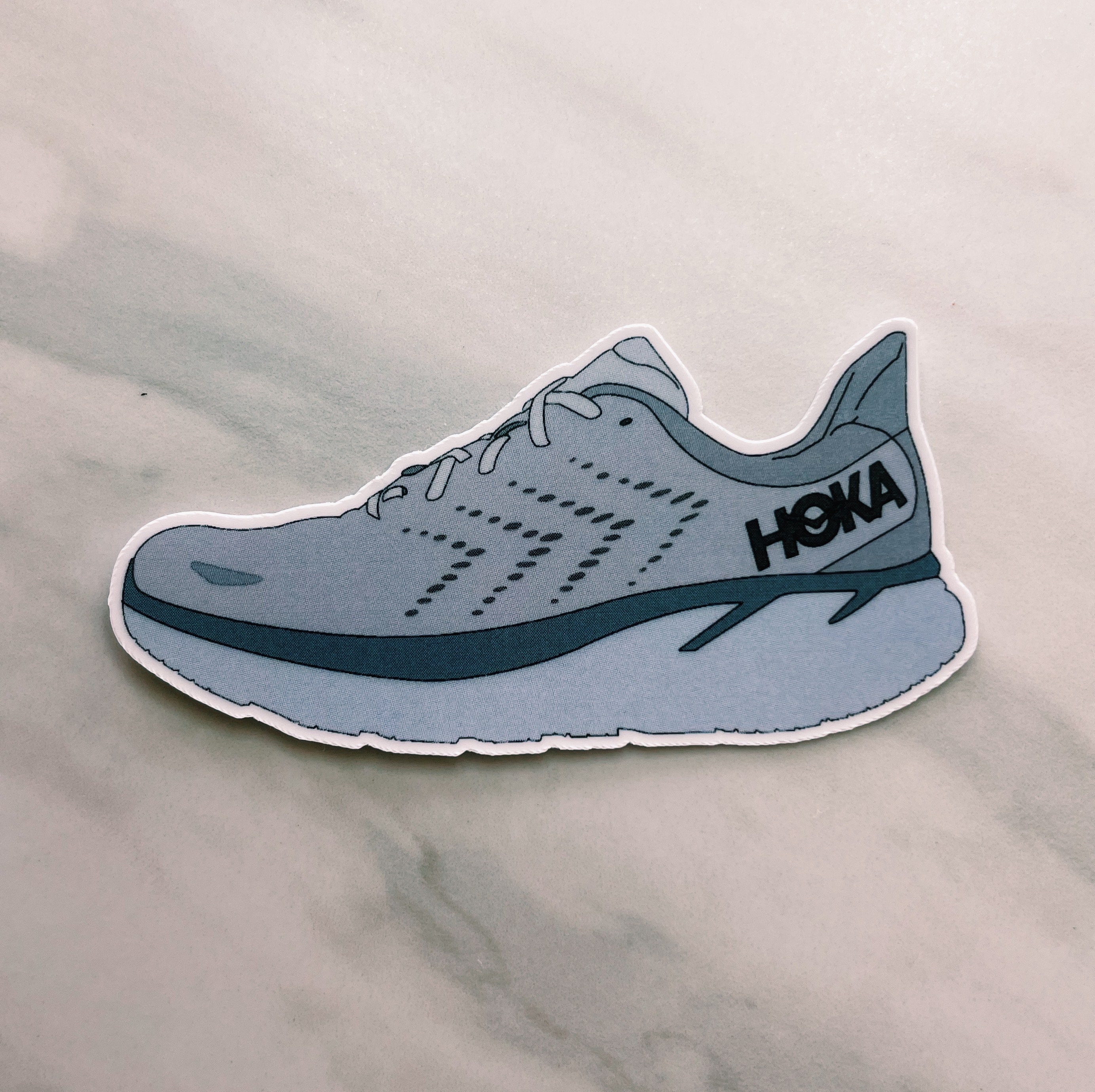 Hoka Sneaker Sticker [gray] - Etsy