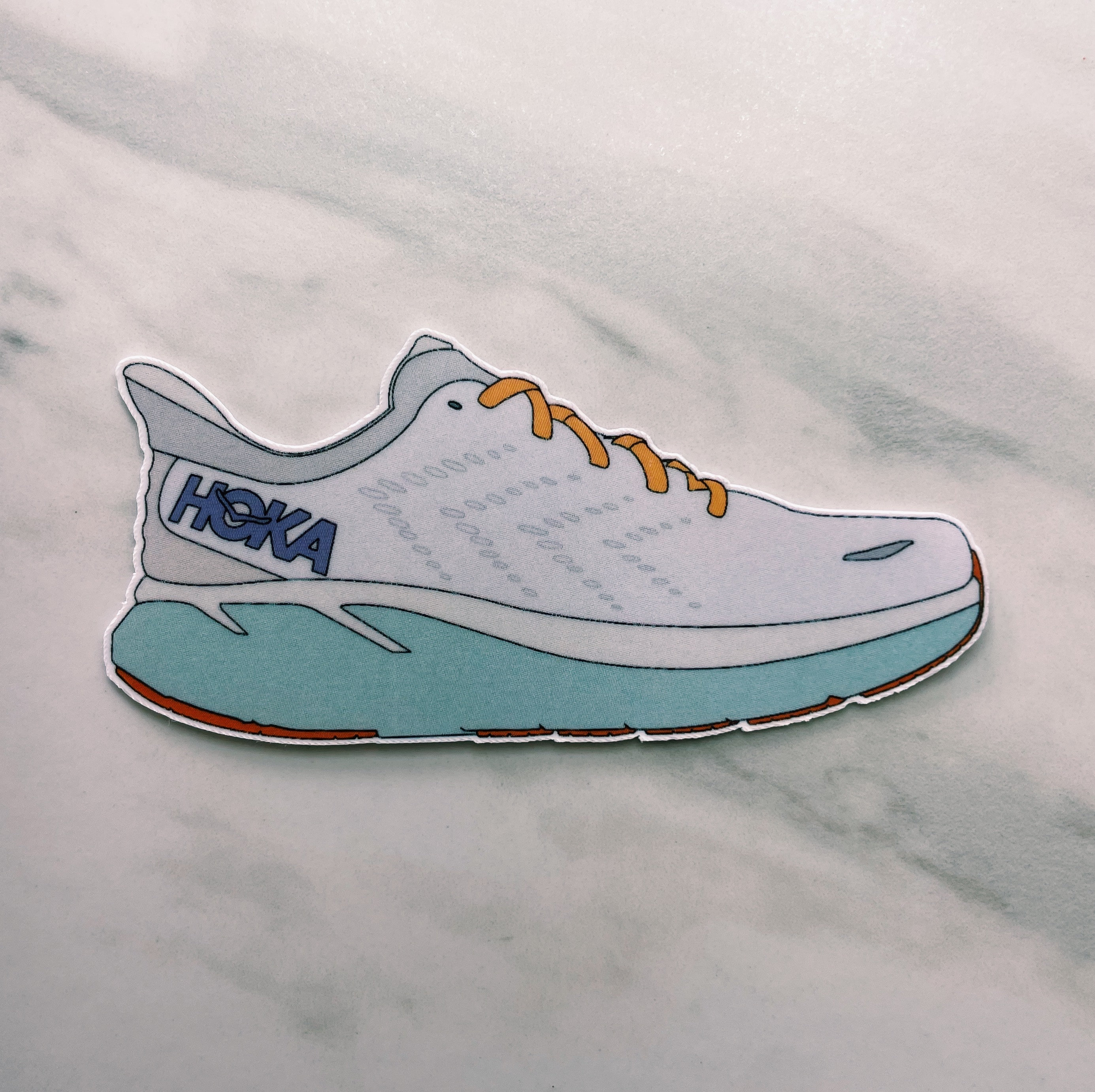 Hoka Sneaker Sticker [white] - Etsy