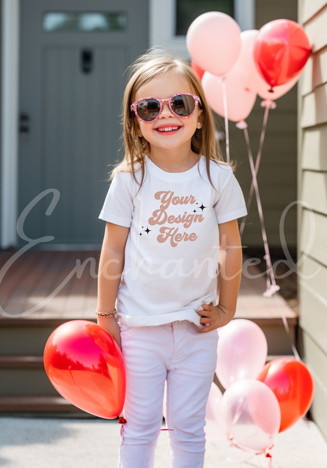 Kids Bella Canvas 3001T White T-shirt Mockup Kids T-shirt Mockup Girl ...