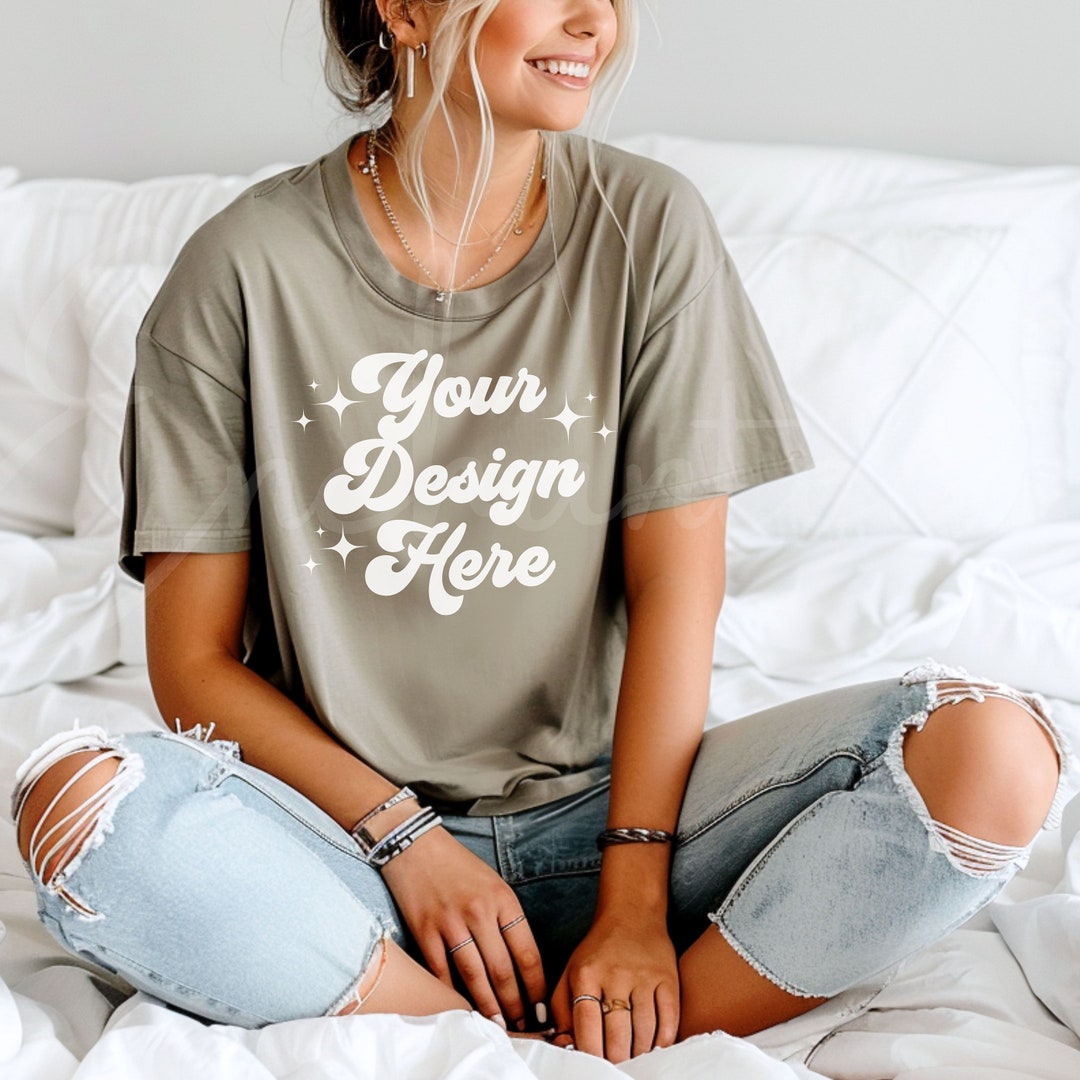 Sandstone Comfort Colors C1717 Mockup Shirt Mockup Tshirt Shirt Mockup ...