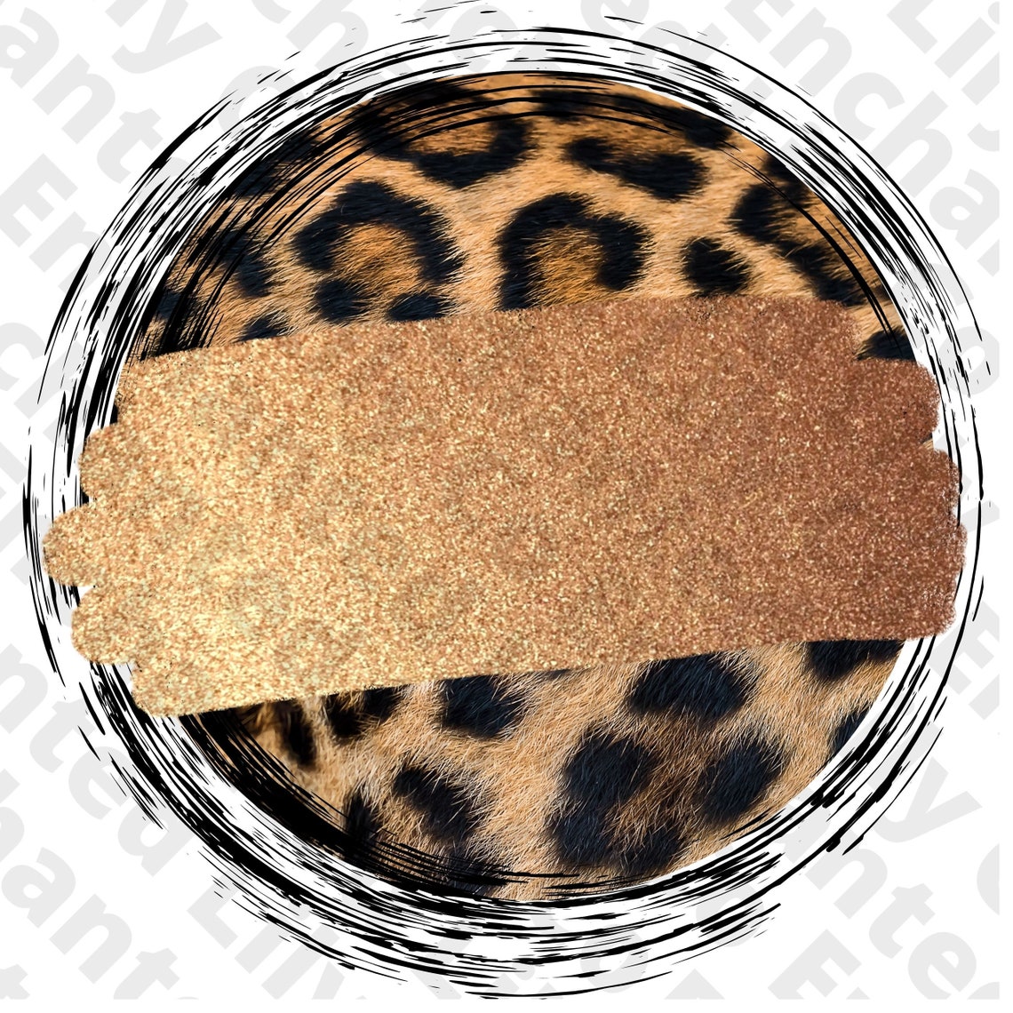 Glitter Leopard Background PNG Circle PNG Digital - Etsy