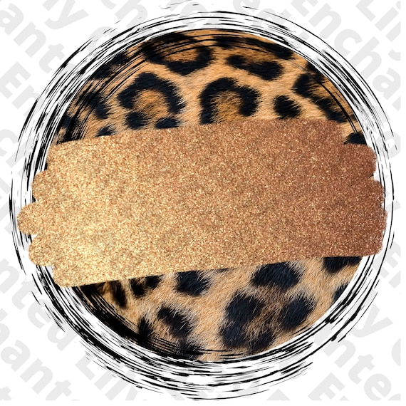 Glitter Leopard Background PNG Circle PNG Digital | Etsy