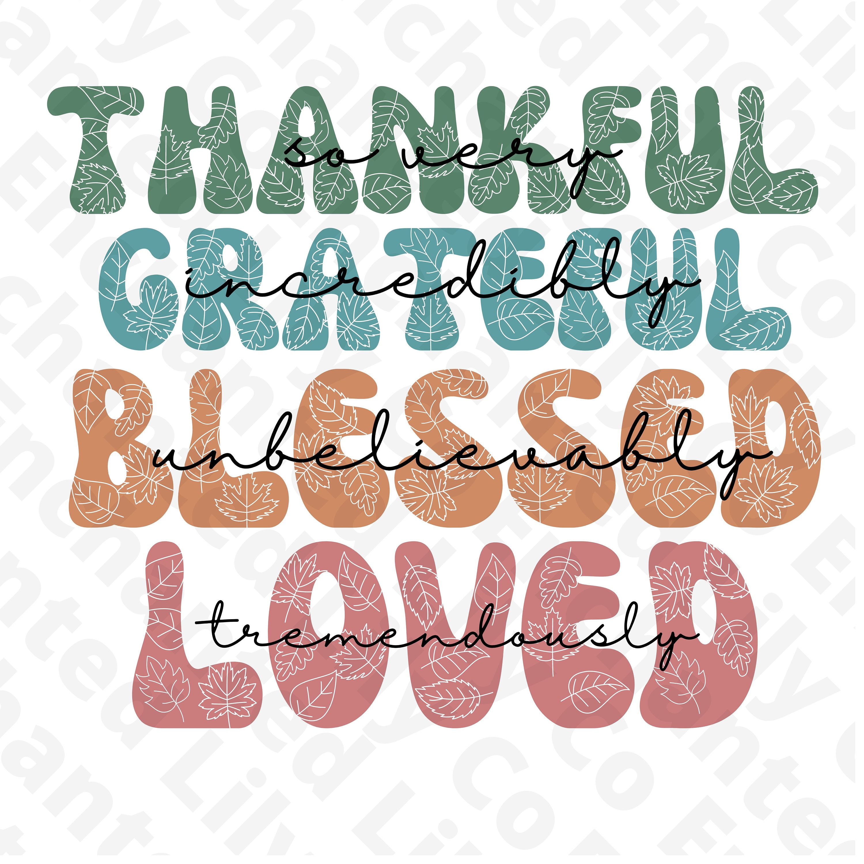 Thankful PNG File Thanksgiving Designs Thanksgiving - Etsy