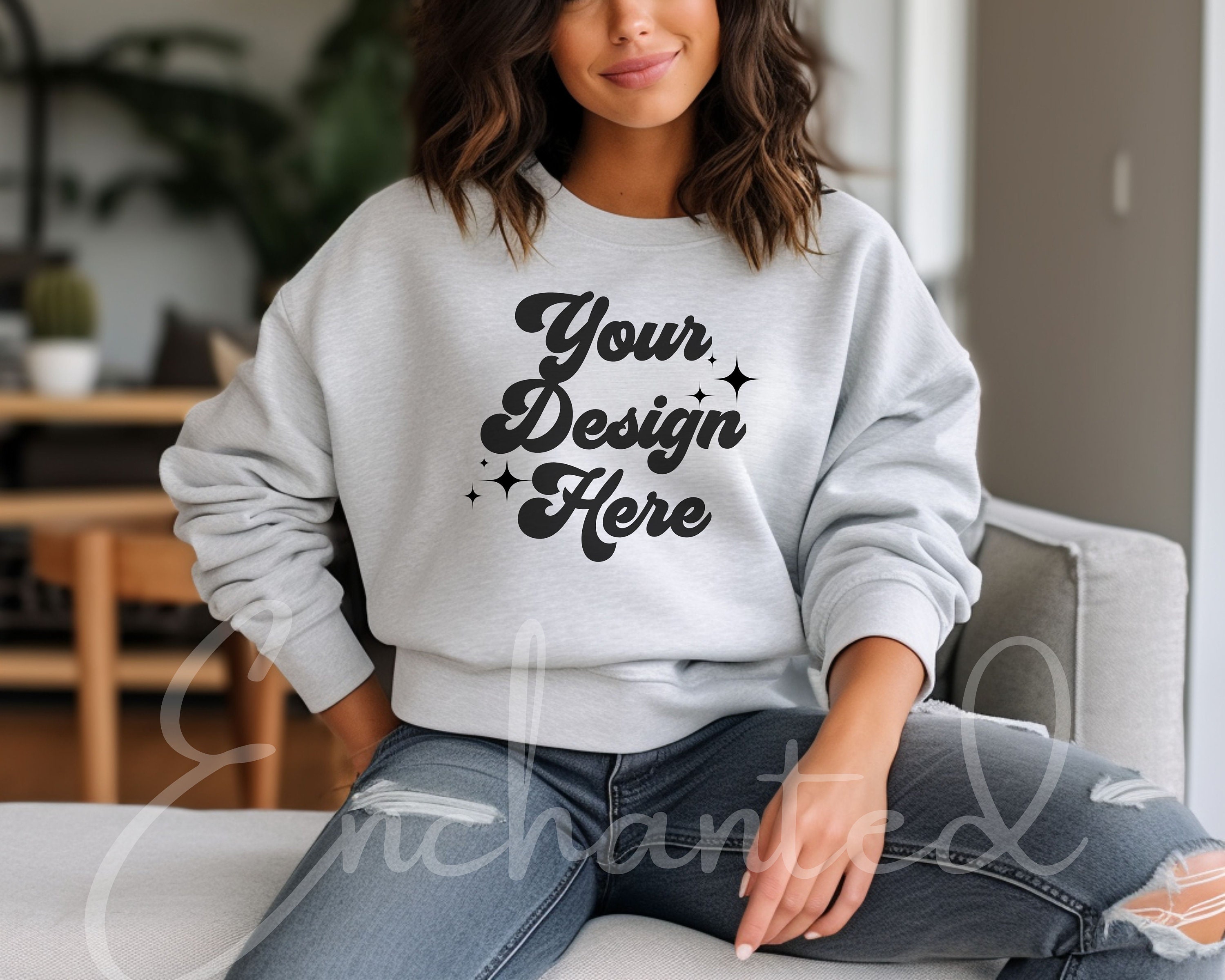 Gildan 18000 Ash Mockup Gildan Ash Gray Sweatshirt Mockup - Etsy