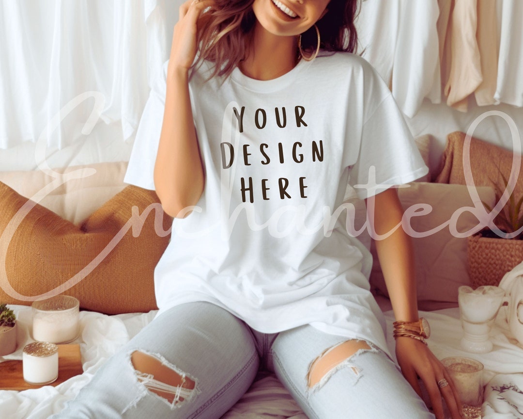 Gildan 64000 Mockup White Gildan Mockup Gildan 64000 Mockup Bundle ...