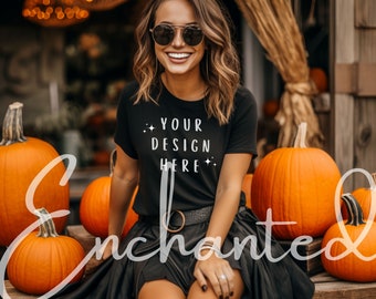 Bella Canvas 3001 Tshirt Mockup Halloween Mockup Spooky Mockup Fall ...
